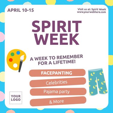 Free Editable Spirit Week Poster Templates