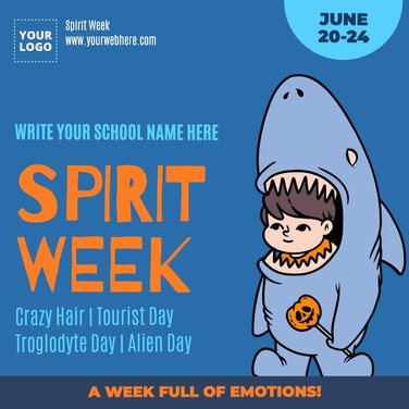 Free Editable Spirit Week Poster Templates