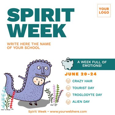 Free Editable Spirit Week Poster Templates