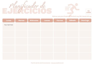 Plantillas de Calendario de Entrenamiento para imprimir