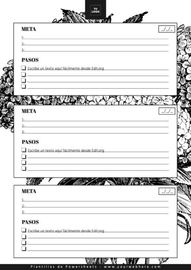 Crea un plan de acción de Metas Personales gratis