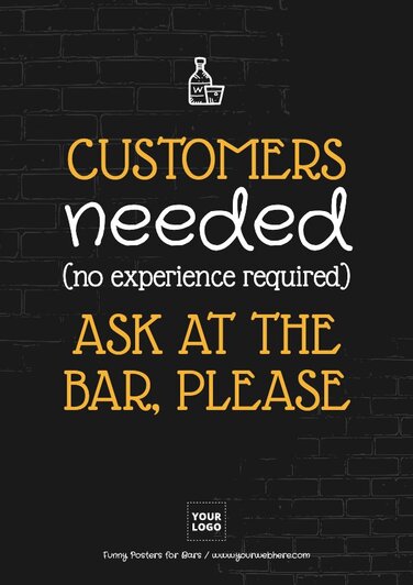 Creative Funny Bar Signs to Customize Online