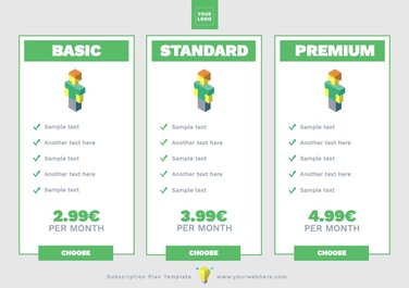 Free Pricing Table Templates to Download