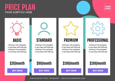 Free Pricing Table Templates to Download