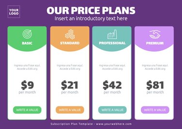 Free Pricing Table Templates to Download