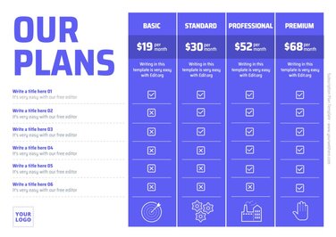 Free Pricing Table Templates to Download
