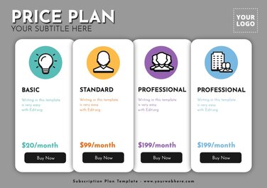 Free Pricing Table Templates to Download