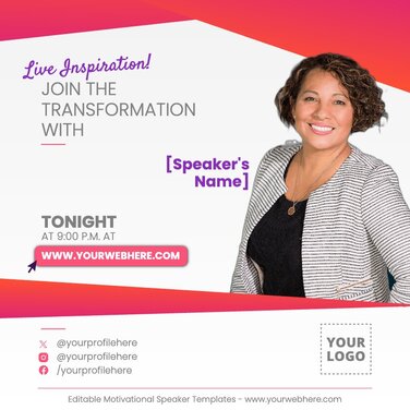 Editable Motivational Speaker Flyer Templates