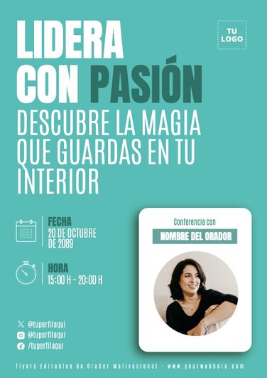 Flyers de Charlas Motivadoras para editar