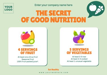 Editable Eat Healthy Poster Templates