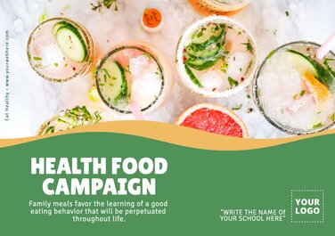 Editable Eat Healthy Poster Templates