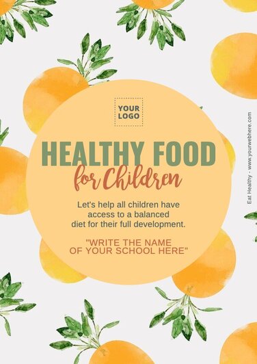 Editable Eat Healthy Poster Templates