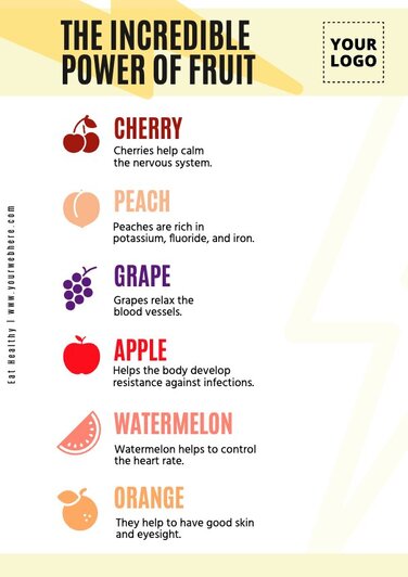 Editable Eat Healthy Poster Templates