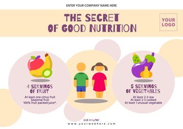 Editable Eat Healthy Poster Templates