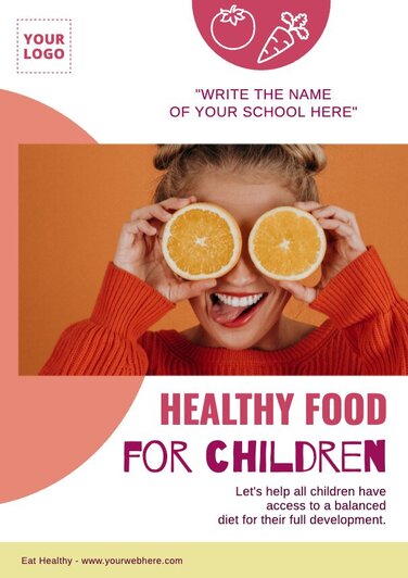 Editable Eat Healthy Poster Templates