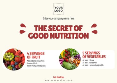 Editable Eat Healthy Poster Templates