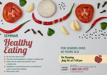 Editable Eat Healthy Poster Templates