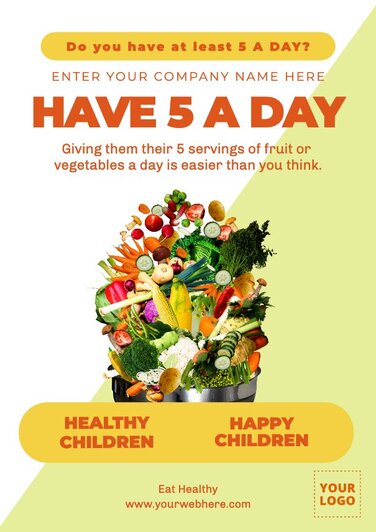 Editable Eat Healthy Poster Templates