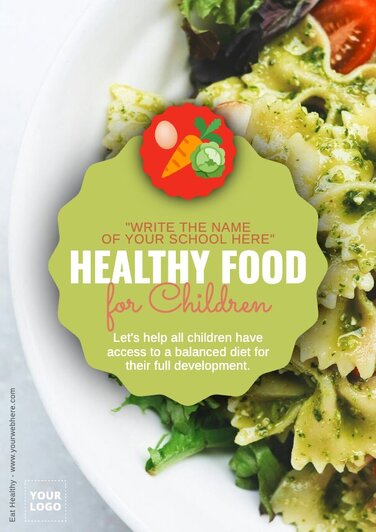 Editable Eat Healthy Poster Templates