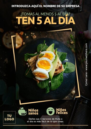 Crea Un Póster De Alimentación Saludable Gratis