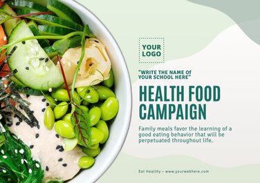 Editable Eat Healthy Poster Templates