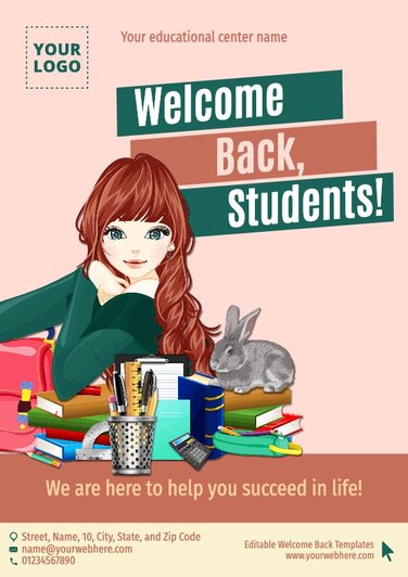 Create welcome back banners and posters for schools