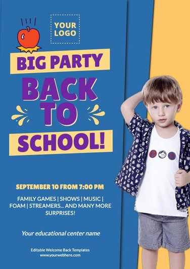 Create welcome back banners and posters for schools