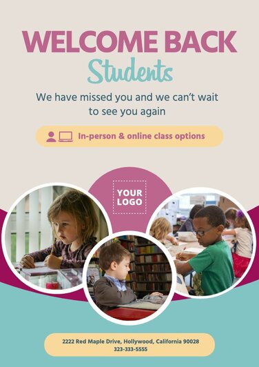 Create welcome back banners and posters for schools