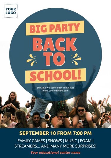 Create welcome back banners and posters for schools