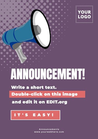 Design Creative Announcement Poster Templates