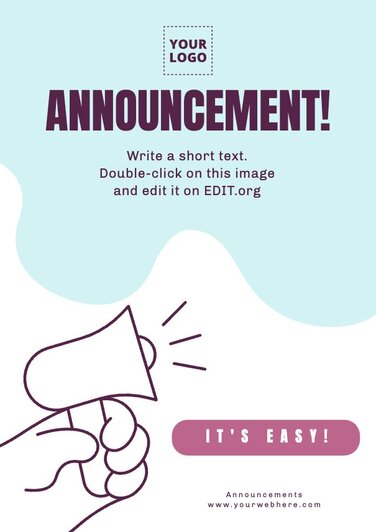 Design Creative Announcement Poster Templates