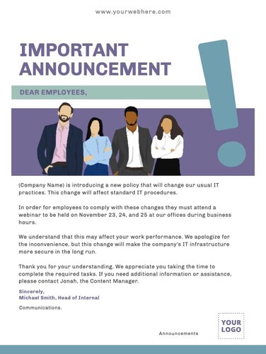 Design Creative Announcement Poster Templates