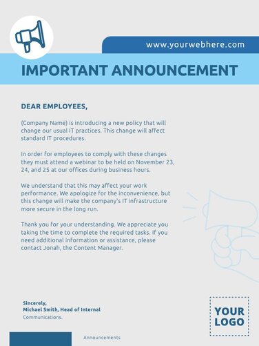 Design Creative Announcement Poster Templates