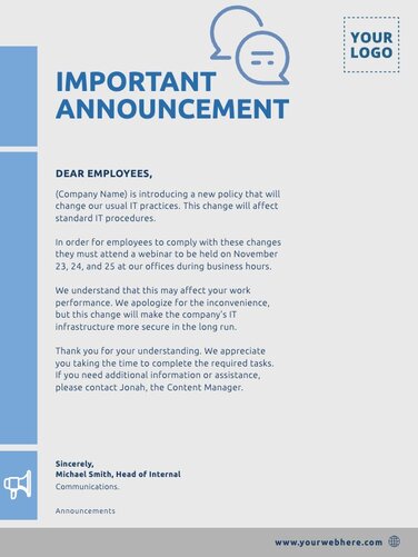 Design Creative Announcement Poster Templates