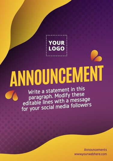 Design Creative Announcement Poster Templates