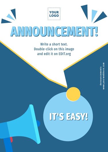Design Creative Announcement Poster Templates