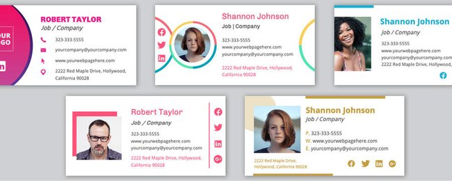 Customize email signature templates online