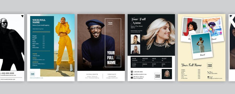 Free Modeling Comp Card Templates