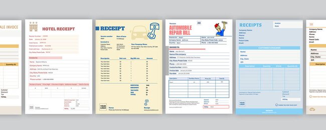 Customize a Receipt Template online
