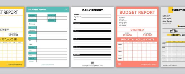 Editable report templates