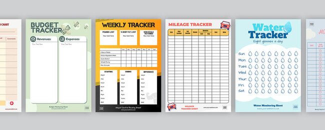 Free tracker templates to customize