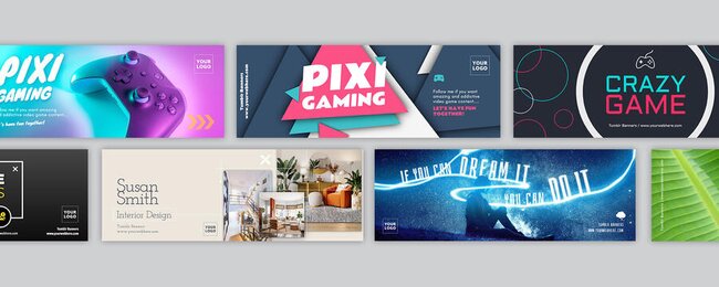 Editable Tumblr Banner Templates
