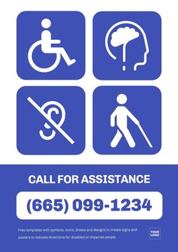 People with Disabilities Signage Posters