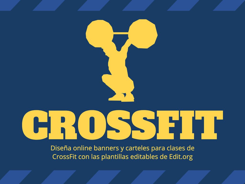 Crea pósters de CrossFit con plantillas editables