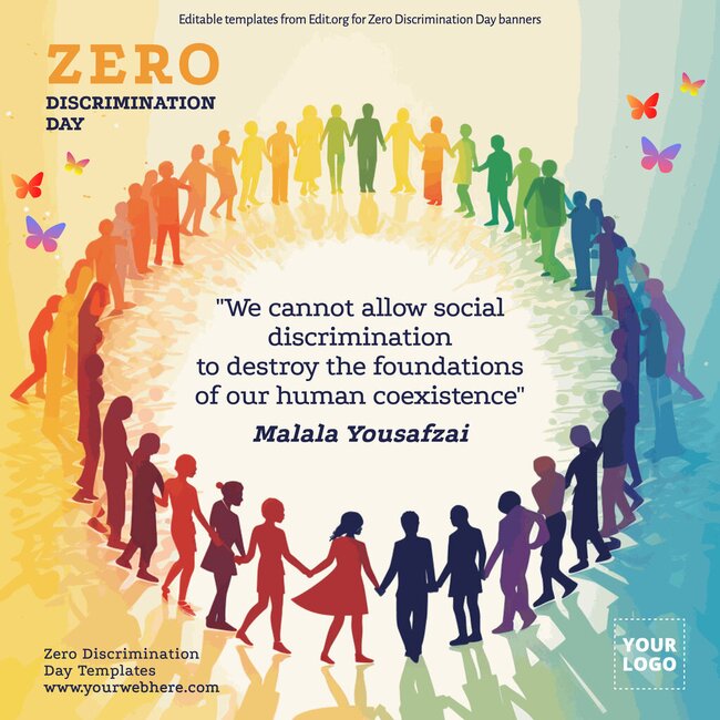Zero Discrimination Day Poster Templates