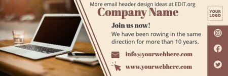 Customize email header templates