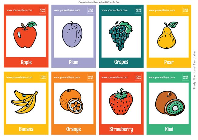 Editable Flashcard Templates for School