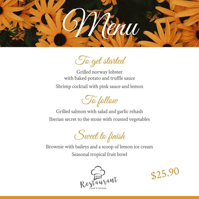 Create restaurant menus online and free