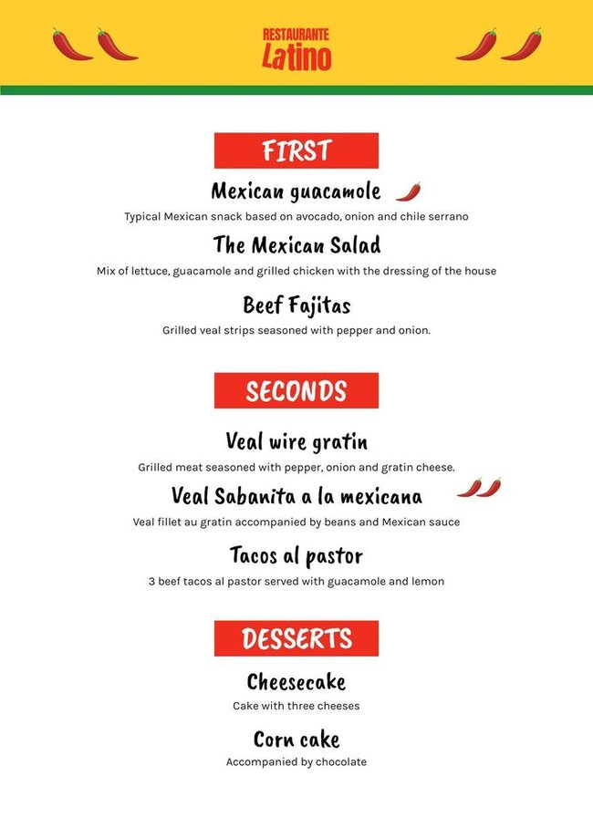 Create restaurant menus online and free