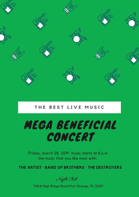 Music concert poster templates